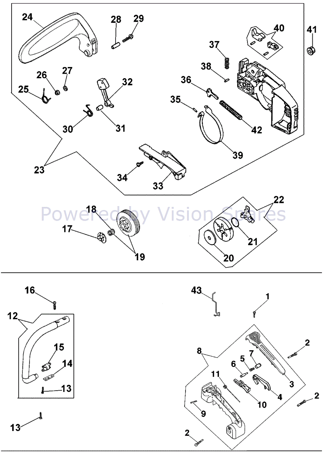 Efco Chainsaw Parts Diagram EFCO PARTS SawAgain Store