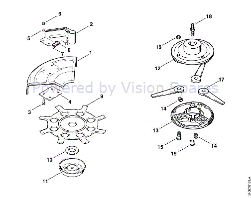 Stihl FS 61 Brushcutter FS61RE Parts Diagram G Cutting tools