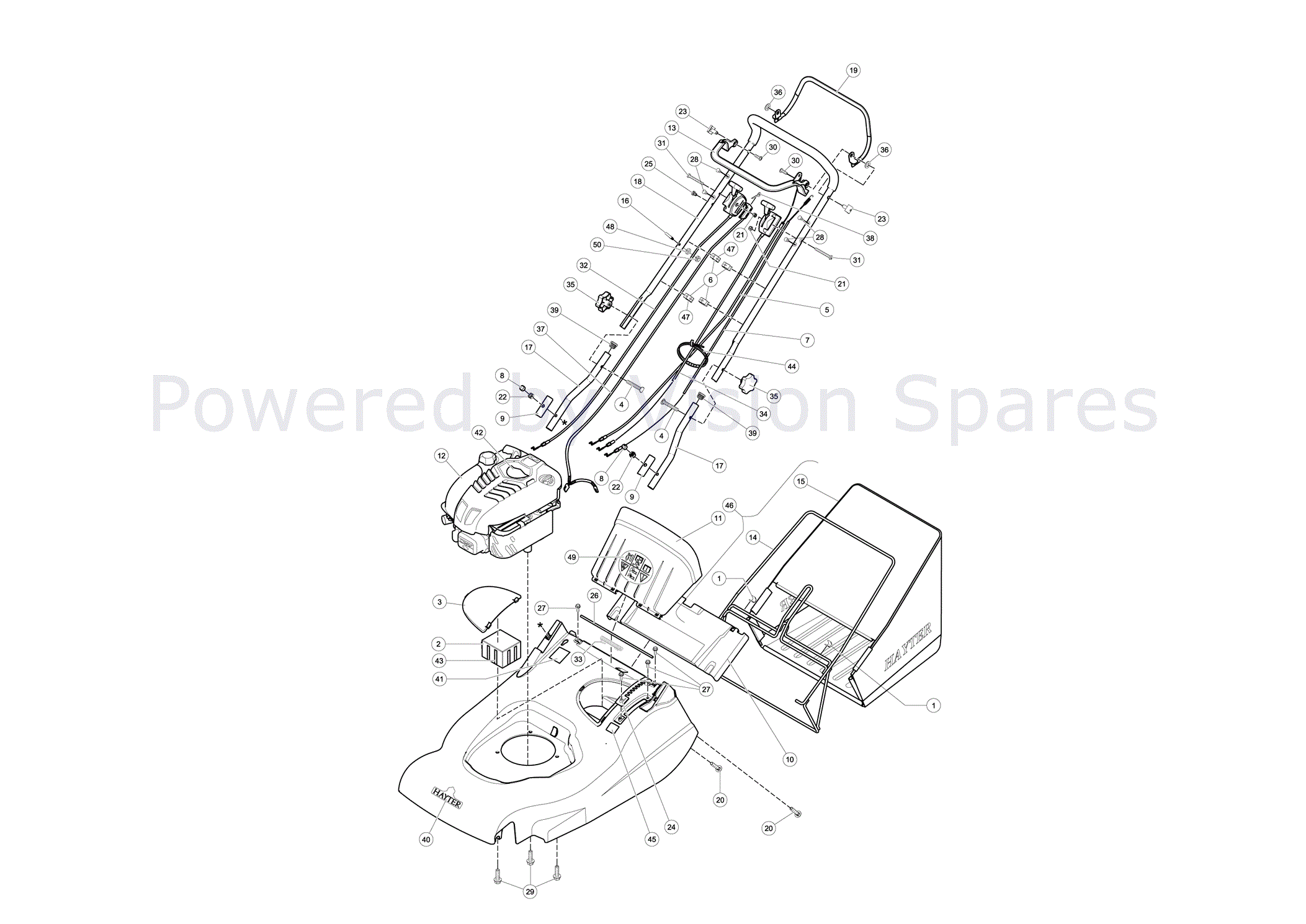 Hayter Harrier 41 Spares Diagram | Reviewmotors.co