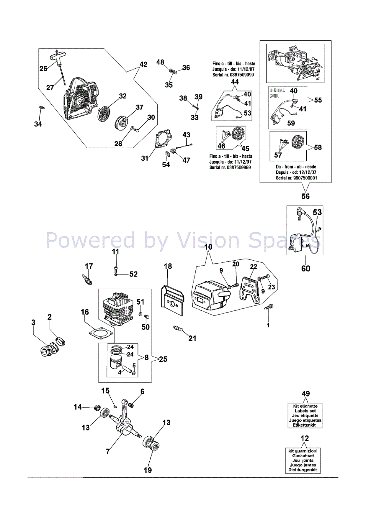 Efco Chainsaw Parts Diagram EFCO PARTS SawAgain Store